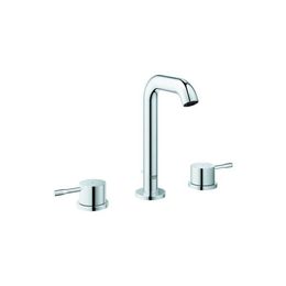 Grohe Essence Waschtischarmatur 20296001 chrom, 3-Loch Montage, mit Ablaufgarnitur