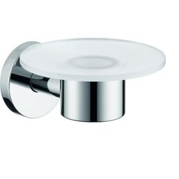 Hansgrohe Seifenhalter Logis 40515820 brushed nickel, mit Kristallglasschale