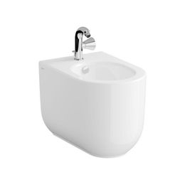Vitra Liquid Stand-Bidet 7322B403-0288 38x54x40,5cm, back to wall, 1 Hahnloch mittig, mit &Uuml;berlauf, wei&szlig; VC