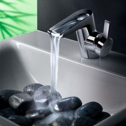 Ideal Standard Melange Waschtischarmatur B8630AA offener Wasserfall-Auslauf, mit Ablaufgarnitur, verchromt