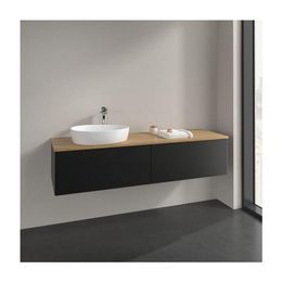 Villeroy & Boch Villeroy und Boch Antao Waschtisch-Unterschrank K37011PD 160x36x50cm, Waschbeckenplattenfarbe honey oak, black matt lacquer