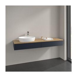 Villeroy & Boch Villeroy und Boch Antao Waschtisch-Unterschrank L15051HG 160x19x50cm, Hahnlochbohrung, Waschbeckenplattenfarbe honey oak, midnight blue matt lacquer