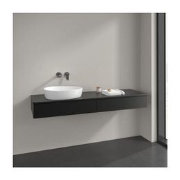 Villeroy & Boch Villeroy und Boch Antao Waschtisch-Unterschrank L15050PD 160x19x50cm, Hahnlochbohrung, Waschbeckenplattenfarbe Lack, black matt lacquer