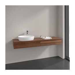 Villeroy & Boch Villeroy und Boch Antao Waschtisch-Unterschrank K15152HM 160x19x50cm, Hahnlochbohrung, Waschbeckenplattenfarbe warm walnut, warm walnut