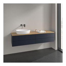 Villeroy & Boch Villeroy und Boch Antao Waschtisch-Unterschrank L26111HG 160x36x50cm, Waschbeckenplattenfarbe honey oak, midnight blue matt lacquer, mit Beleuchtung