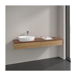 Villeroy & Boch Villeroy und Boch Antao Waschtisch-Unterschrank K15152HN 160x19x50cm, Hahnlochbohrung, Waschbeckenplattenfarbe warm walnut, honey oak