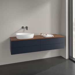 Villeroy & Boch Villeroy und Boch Antao Waschtisch-Unterschrank L26012HG 160x36x50cm, Waschbeckenplattenfarbe warm walnut, midnight blue matt lacquer