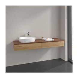 Villeroy & Boch Villeroy und Boch Antao Waschtisch-Unterschrank L15052HN 160x19x50cm, Hahnlochbohrung, Waschbeckenplattenfarbe warm walnut, honey oak