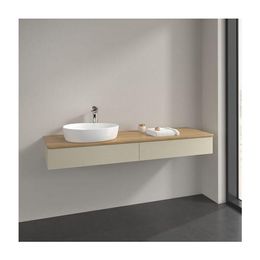 Villeroy & Boch Villeroy und Boch Antao Waschtisch-Unterschrank K15151HJ 160x19x50cm, Hahnlochbohrung, Waschbeckenplattenfarbe honey oak, silk grey matt lacquer