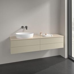 Villeroy & Boch Villeroy und Boch Antao Waschtisch-Unterschrank K26113HJ 160x36x50cm, Waschbeckenplattenfarbe botticino, silk grey matt lacquer