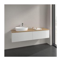 Villeroy & Boch Villeroy und Boch Antao Waschtisch-Unterschrank K37011GF 160x36x50cm, Waschbeckenplattenfarbe honey oak, glossy white lacquer