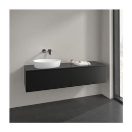 Villeroy & Boch Villeroy und Boch Antao Waschtisch-Unterschrank K37010PD 160x36x50cm, Waschbeckenplattenfarbe Lack, black matt lacquer