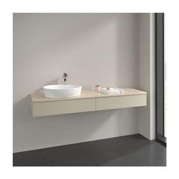 Villeroy & Boch Villeroy und Boch Antao Waschtisch-Unterschrank L15053HJ 160x19x50cm, Hahnlochbohrung, Waschbeckenplattenfarbe botticino, silk grey matt lacquer