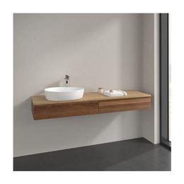 Villeroy & Boch Villeroy und Boch Antao Waschtisch-Unterschrank L15051HM 160x19x50cm, Hahnlochbohrung, Waschbeckenplattenfarbe honey oak, warm walnut