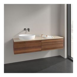 Villeroy & Boch Villeroy und Boch Antao Waschtisch-Unterschrank L26013HM 160x36x50cm, Waschbeckenplattenfarbe botticino, warm walnut, mit Beleuchtung
