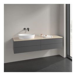 Villeroy & Boch Villeroy und Boch Antao Waschtisch-Unterschrank L26013GK 160x36x50cm, Waschbeckenplattenfarbe botticino, anthracite matt lacquer, mit Beleuchtung