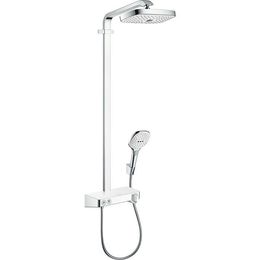 Hansgrohe Raindance Select Showerpipe 27126400 E 300 2jet, wei&szlig;/chrom, mit ShowerTablet