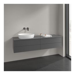 Villeroy & Boch Villeroy und Boch Antao Waschtisch-Unterschrank L26110GK 160x36x50cm, Waschbeckenplattenfarbe Lack, anthracite matt lacquer, mit Beleuchtung