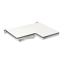 HEWI System 900 Duschklappsitz 900.51.206XA 692 x 538 mm, links, L-f&ouml;rmig, matt geschliffen