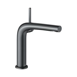 KEUCO Edition 400 Waschtischarmatur 51502130100 Ausladung 153mm, ohne Ablaufgarnitur, Schwarzchrom geb&uuml;rstet