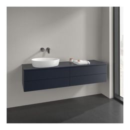 Villeroy & Boch Villeroy und Boch Antao Waschtisch-Unterschrank L26110HG 160x36x50cm, Waschbeckenplattenfarbe Lack, midnight blue matt lacquer, mit Beleuchtung