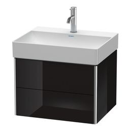 Duravit XSquare Waschtisch-Unterschrank XS416104040 58,4x39,7x46cm, 2 Schubk&auml;sten, schwarz hochglanz