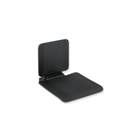 HEWI System 900 Einh&auml;ngesitz 900.51.10860CV 450 x 443 x 637 mm, Edelstahl pulverbeschichtet schwarz matt, matt schwarzer Kunststoff