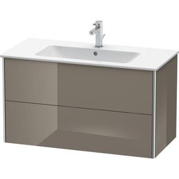 Duravit XSquare Waschtisch-Unterschrank XS417308989 101x56x47,8cm, 2 Schubk&auml;sten, Flannel Grey hochglanz
