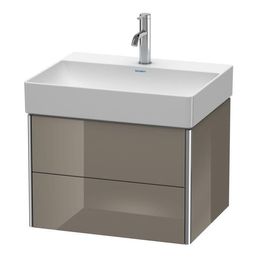 Duravit XSquare Waschtisch-Unterschrank XS416108989 58,4x39,7x46cm, 2 Schubk&auml;sten, Flannel Grey hochglanz