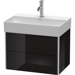 Duravit XSquare Waschtisch-Unterschrank XS416704040 58,4x39,7x39cm, 2 Schubk&auml;sten, schwarz hochglanz