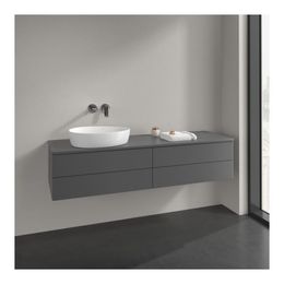Villeroy & Boch Villeroy und Boch Antao Waschtisch-Unterschrank L26010GK 160x36x50cm, Waschbeckenplattenfarbe Lack, anthracite matt lacquer, mit Beleuchtung