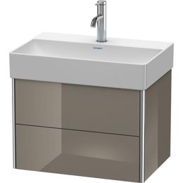 Duravit XSquare Waschtisch-Unterschrank XS416708989 58,4x39,7x39cm, 2 Schubk&auml;sten, Flannel Grey hochglanz
