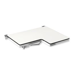 HEWI System 900 Duschklappsitz 900.51.20640 692 x 538 mm, links, L-f&ouml;rmig, poliert