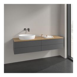 Villeroy & Boch Villeroy und Boch Antao Waschtisch-Unterschrank L26011GK 160x36x50cm, Waschbeckenplattenfarbe honey oak, anthracite matt lacquer, mit Beleuchtung