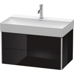 Duravit XSquare Waschtisch-Unterschrank XS416204040 78,4x39,7x46cm, 2 Schubk&auml;sten, schwarz hochglanz