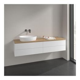 Villeroy & Boch Villeroy und Boch Antao Waschtisch-Unterschrank L26011MT 160x36x50cm, Waschbeckenplattenfarbe honey oak, white matt lacquer, mit Beleuchtung