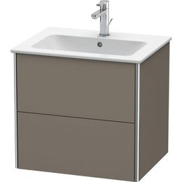 Duravit XSquare Waschtisch-Unterschrank XS417109090 61x56x47,8cm, 2 Schubk&auml;sten, Flannel Grey seidenmatt