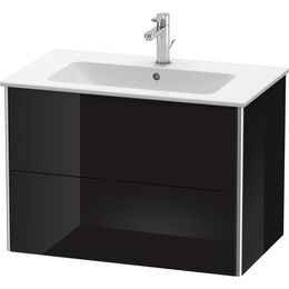 Duravit XSquare Waschtisch-Unterschrank XS417204040 81x56x47,8cm, 2 Schubk&auml;sten, schwarz hochglanz