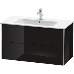 Duravit XSquare Waschtisch-Unterschrank XS417304040 101x56x47,8cm, 2 Schubk&auml;sten, schwarz hochglanz