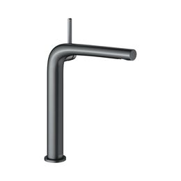 KEUCO Edition 400 Waschtischarmatur 51502130102 Ausladung 183mm, ohne Ablaufgarnitur, Schwarzchrom geb&uuml;rstet