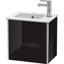 Duravit XSquare Waschtisch-Unterschrank XS4170L4040 58,4x49,1x39cm, T&uuml;r links, schwarz hochglanz