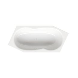 Bette BetteMetric 6-Eck-Badewanne 6841-287 starwhite, 206x90x45cm, Fu&szlig;ende links, &Uuml;berlauf vorne
