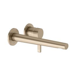KEUCO Edition 400 Waschtischarmatur 51516030202 Unterputz Montage, ohne Ablaufgarnitur, Bronze geb&uuml;rstet, Ausladung 243 mm