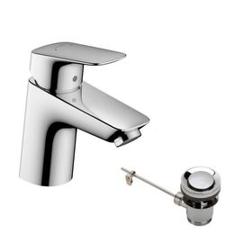 Hansgrohe Logis Einhebelmischer 70 71170000 verchromt, mit Ablaufgarnitur, QuickClean