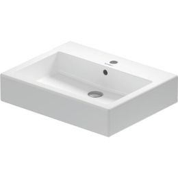 Duravit Vero Waschtisch 04546000271 60 x 47 cm, wei&szlig; WonderGliss, geschliffen, mit Hahnloch, &Uuml;berlauf, Hahnlochbank
