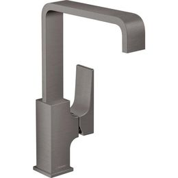 Hansgrohe Metropol Waschtisch-Einhebelmischer 32511340 Ausladung 165 mm, mit Push-Open Ablaufgarnitur, brushed black chrome