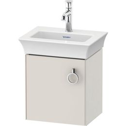 Duravit White Tulip Waschtisch-Unterschrank WT4250L3939 38,4 x 29,8 cm, Nordic Wei&szlig; Seidenmatt, wandh&auml;ngend, 1 T&uuml;re mit Griff, links