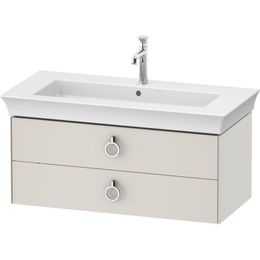 Duravit White Tulip Waschtisch-Unterschrank WT435203939 98,4 x 45,8 cm, Nordic Wei&szlig; Seidenmatt, wandh&auml;ngend, 2 Schubk&auml;sten mit Griff