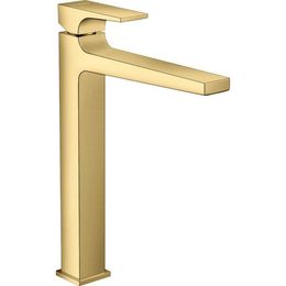 Hansgrohe Metropol Waschtisch-Einhebelmischer 32512990 Ausladung 204 mm, Push-Open Ablaufgarnitur, polished gold optic