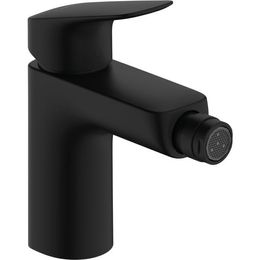 Hansgrohe Logis Einhebel-Bidet-Armatur 71200670 ComfortZone 100, Auslaufh&ouml;he 99 mm, Ausladung 119mm, mattschwarz